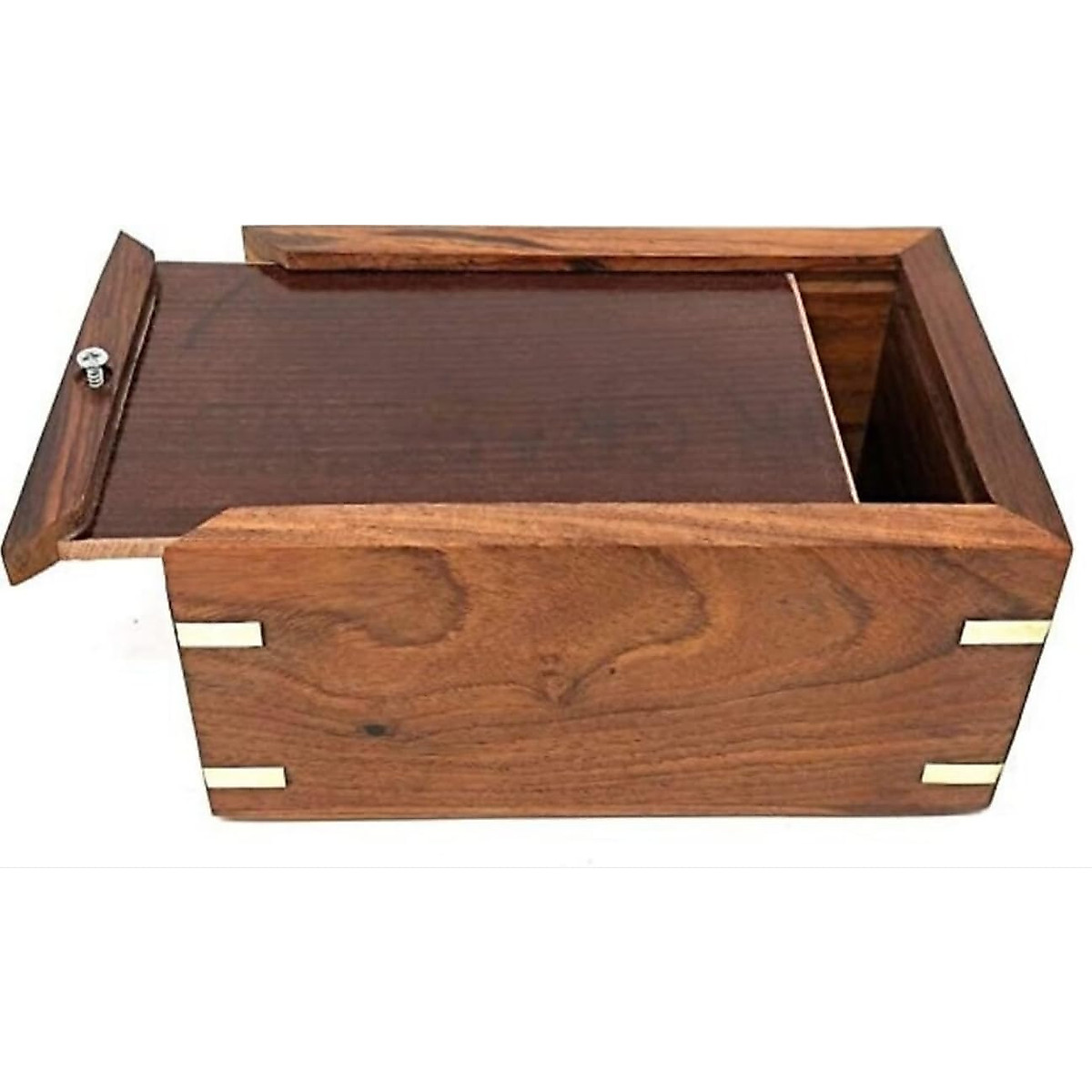 PERSONALIZED Engraved URN BOX | Handcrafted Rosewood Pet Urn for Dog Ashes | Urn Box for Pet Ashes | Brass Paw Urn Box for your loved ones (Urn Box)