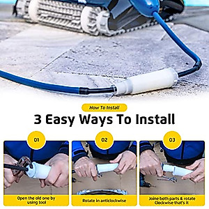 9995873 DIY Cable & Swivel 3 Wire Replacement Parts for Dolphin Supreme M4, Supreme M5, C3, Supreme M400, Supreme M500, Oasis Z5, Triton Plus, Wave 65 Robotic Pool Cleaners