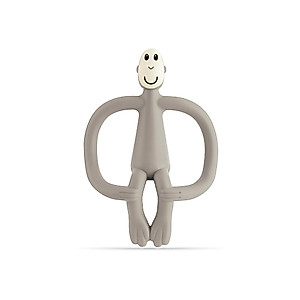 Matchstick Monkey Original Teething Toy for Baby 3 Months+, BPA-Free Food Grade Silicone, Easy to Hold & Naturally Fits in Mouth, Stimulates and Massages Sore Gums, Blue