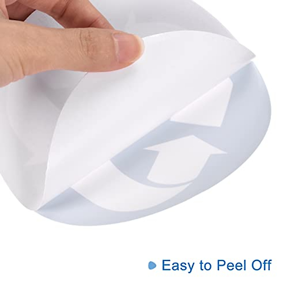 MECCANIXITY Recycle Sticker Bin Labels 5 Inch Self-Adhesive Recycling Vinyl for Home Office Stainless Steel/Plastic Trash Can, Blue Pack of 2