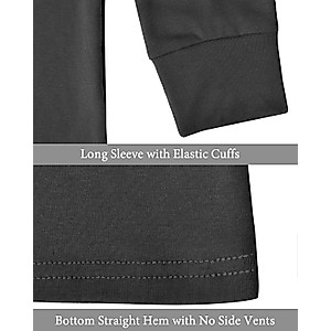 LE VONFORT Mens Turtleneck Long Sleeve T Shirts Slim Fit Thermal Undershirt Lightweight Pullover Black X-Large