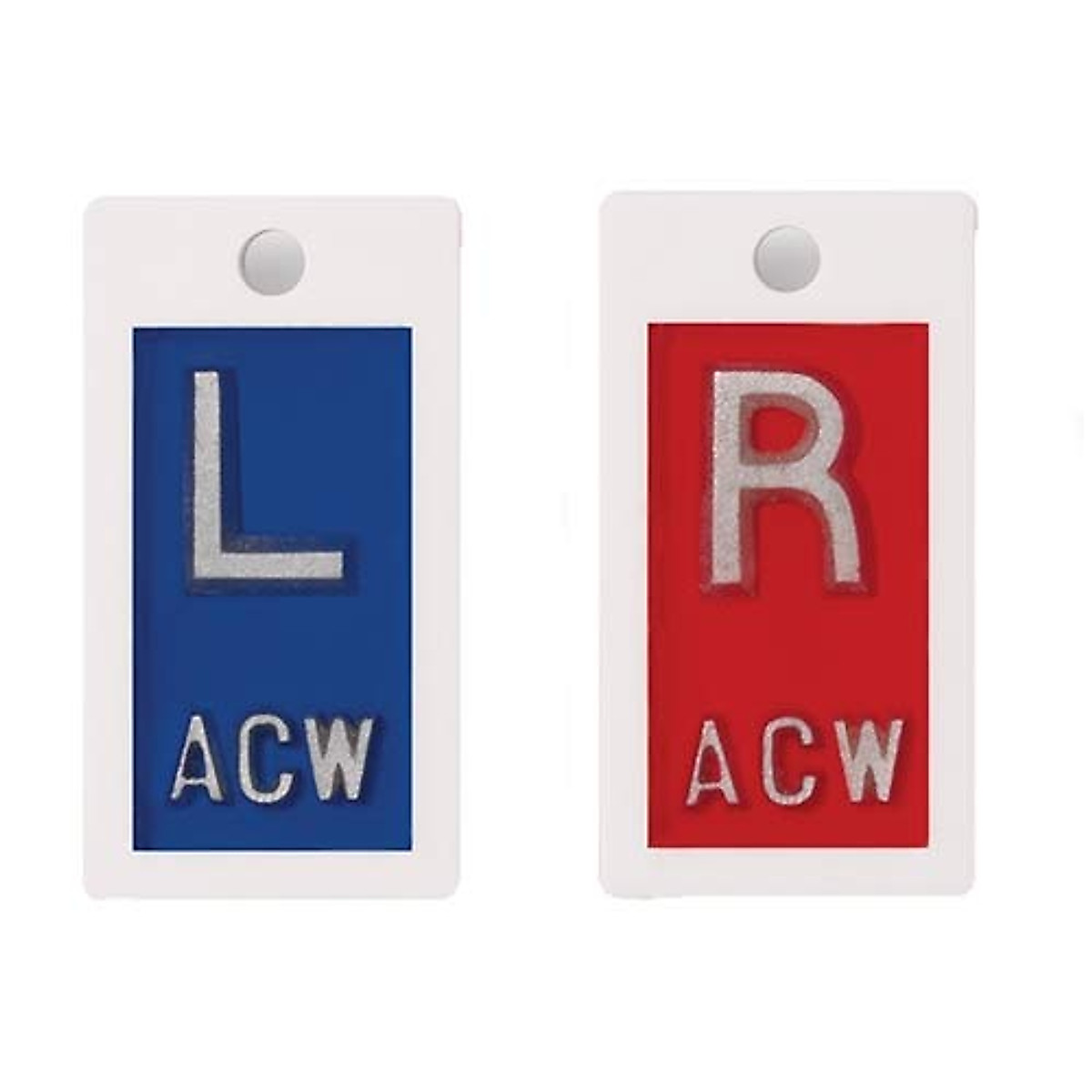 Plastic X-Ray Markers - Blue/Red, Left & Right Set, 1/2" Lead Letters"L" &"R"