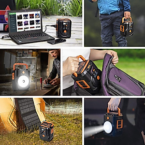 Takki 111Wh Portable Power Station with 30W Solar Panel Included for Camping Outdoor Laptop Emergency