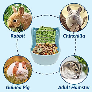 Tfwadmx Rabbit Food Hay Feeder Guinea Pig Food Dispenser Hamster Cage Hay Food Dispenser for Small Animals Bunny Chinchilla