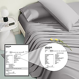 100% Egyptian Cotton Sheets King Size,1000 Thread Count Luxury Heavy Bed Sheets Set (Gray, King)