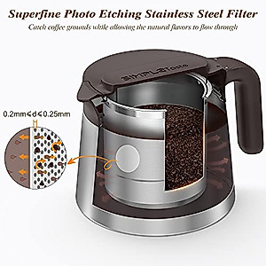 SIMPLETASTE Cold Brew Coffee Maker, 1.8L/61oz, Premium Quality Stainless Steel Pot and Filter, Perfect for Homemade Iced Coffee