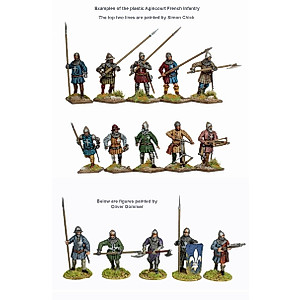 Perry Miniatures - Set AO 50 Agincourt French Infantry 1415-29 Plastic 28mm Toy Soldiers Set