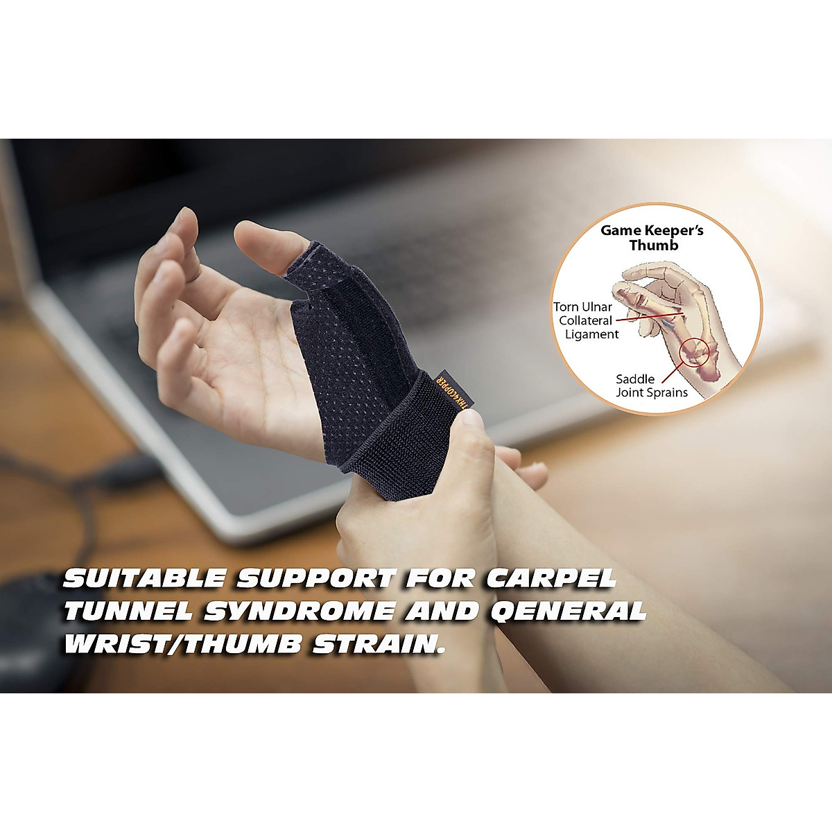 THX4COPPER Reversible Thumb Wrist Stabilizer Compression Splint for BlackBerry Thumb, Trigger Finger, Hand Pain Relief, Arthritis, Tendonitis, Sprain, Carpal Tunnel, Durable, Comfortable,Breathable