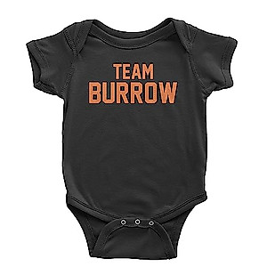 Expression Tees One-Piece Team Burrow 6 Months Black Romper