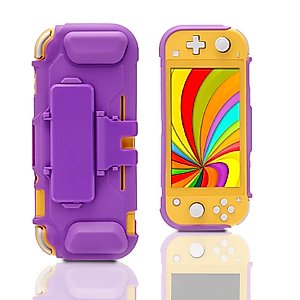 TPU Case for Nintendo Switch lite, Protective Case for Nintendo Switch lite with Game Card Storage and Kickstand - Turquoise
