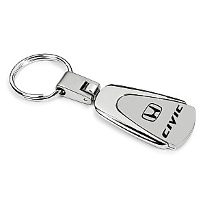 Au-TOMOTIVE GOLD Tear Drop Key Chain for Honda Civic (Chrome)