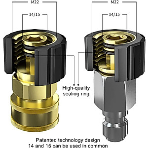POHIR Sewer Jetter Kit for Pressure Washer 50 ft, Hydro Drain Jetter Cleaner Hose with 1/4 Female NPT, Button Nose, Rotating Sewer Jet Nozzle and Pressure Washer Adapter, 4000 PSI Drain Cleaner Hose