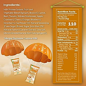 Better Than Good Sweet Keto, Gluten-Free Salted Caramel Protein Puffs (0.88 Ounce 4-Pack) - Paleo, Low Sugar, Low Calorie, Diabetic Friendly Snacks | 16g Protein & 2 Servings of Fruits & Veggies