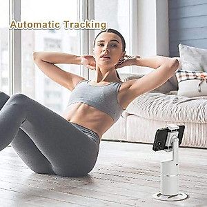 BoxWave Stand and Mount Compatible with Yezz Liv 1s (Stand and Mount by BoxWave) - PivotTrack360 Selfie Stand, Facial Tracking Pivot Stand Mount for Yezz Liv 1s - Winter White