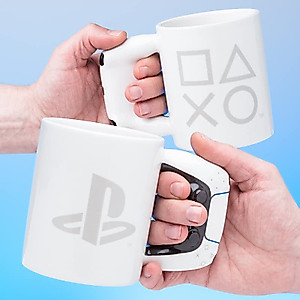 Paladone Playstation Shaped Ceramic Coffee Mug | PS5 Accessories Novelty Gifts (PP9403PS), Multicolor