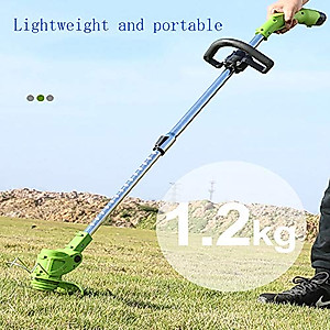 Double east Electric String Trimmers & Edger,Powerful Brush Cutter,Lightweight Lawn Mower,Adjustable Length and Angle,450W,12V,3.0ah,Garden,Lawn and Yard Tool