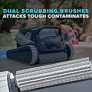 Dolphin Quantum Automatic Robotic Pool Cleaner with Extra-Large Filter Basket and Intense Waterline Scrubbing Power, Ideal for In-ground Swimming Pools up to 50 Feet