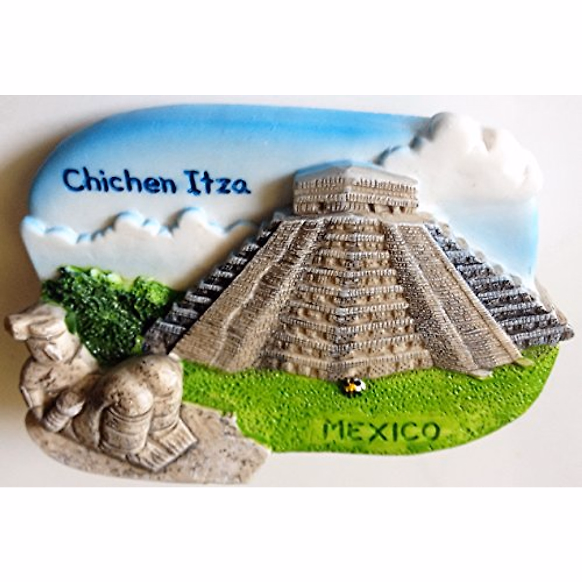 Chichen Itza Pyramid MEXICO Resin 3D fridge Refrigerator Thai Magnet Hand Made Craft.