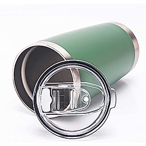 Compatible with Yeti Lids 30 oz Replacement Lid, Ozark Trail, Old Style Rtic and More Splash Resistant Lids Spill Proof Tumbler Lid Clear Cup Silicone Sliding Covers BPA Free(30OZ 3 Pack)