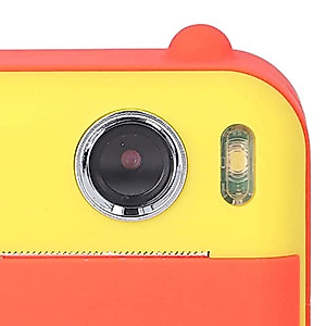 Kids Printing Camera, Print Camera 2.4 Inch USB Port 1000mAh Battery LCD Screen for Travel Yellow