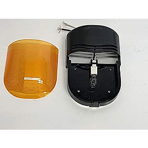 Command Electronics 12V Amber RV Camper Trailer Porch Black Base Scare Light Single Bulb Wet or Dry