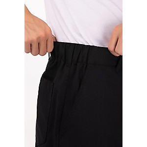 Chef Works Men's Professional Series Chef Pants, Black, Medium
