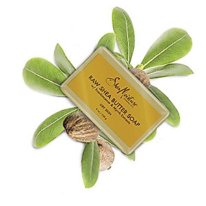 SheaMoisture Face and Body Bar Soap for Dry Skin with Paraben Free, Raw Shea Butter, Myrhh, 8 Ounce, (Pack of 3)