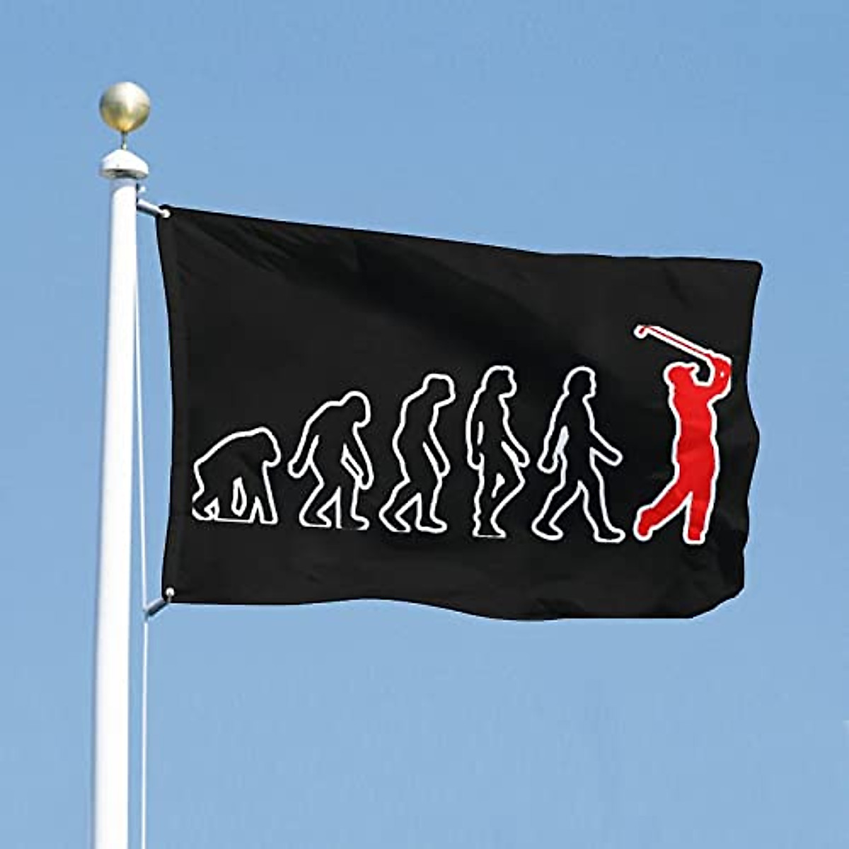 Golf Evolution Flags Decorative Funny Banners for Outside House Dorm Room Parties