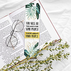 GOLEEX Positive Inspirational Quote Metal Magnetic Bookmarks with Ruler for Adults Women Men Kids Teens Book Lovers On Christmas Anniversary Graduation Bookmark Birthday Gifts