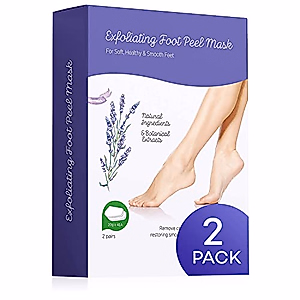 Foot Peel Mask - Exfoliator Peel Off Calluses Dead Skin, Foot Spa and Callus Remover - Baby Soft Smooth Touch Feet with Lavender and Aloe Vera for Men and Women (2 Pairs)