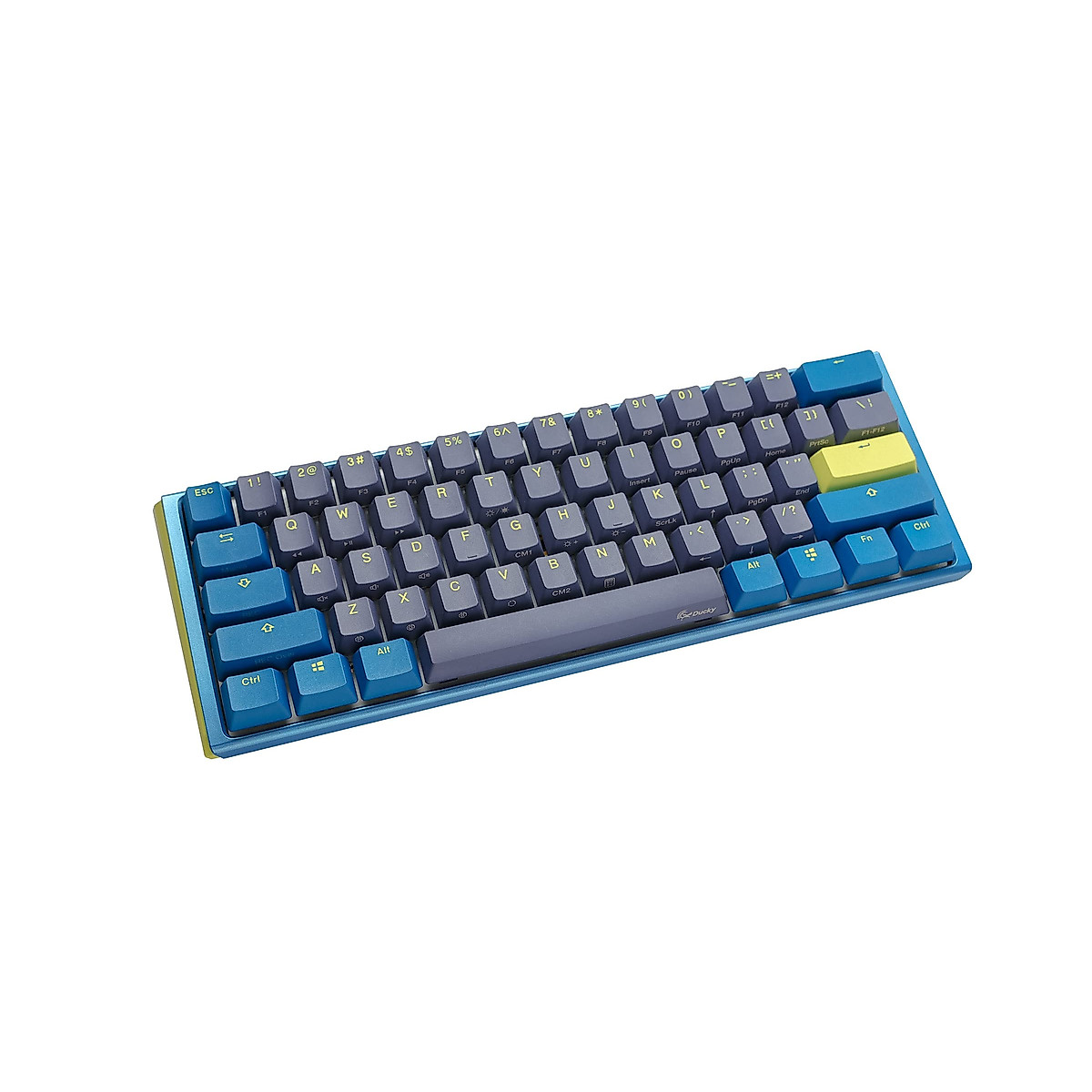 Ducky One 3 Mini Daybreak 60% Mechanical Keyboard: Quack Mechanics Dampening, Hot-Swappable Cherry MX Clear Switches, High-Density PBT Tripleshot Keycaps, RGB, US