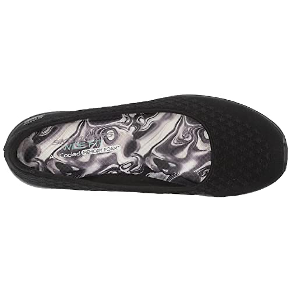 Skechers Sport Women's Microburst One up Fashion Sneaker,black,8.5 W US