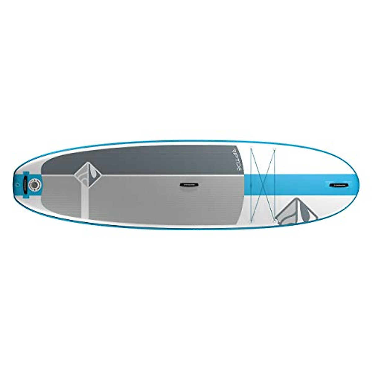Boardworks SHUBU Riptide Inflatable Stand-Up Paddle Board (iSUP) | SUP Package Includes Three Piece Paddle, Carry Bag and Pump (SUP) Complete Kit | 10’6”, Blue/White/Grey
