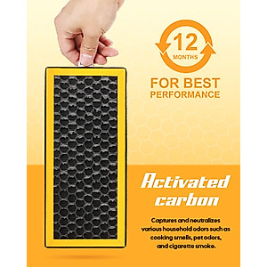 FMDZFL 2-Pack Carbon Replacement Filters Compatible with HoMedics PetPlus at-PETODR Filter and TotalClean at-OFL Filter for AT-PET01, AT-PET02