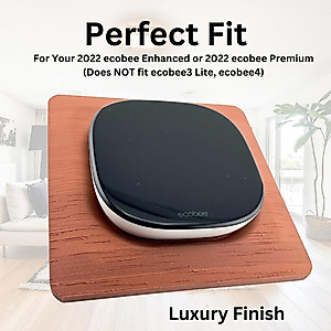Rosewood Square Wall Plate for Ecobee Smart Thermostat Enhanced and Premium Cover Trim Backplate