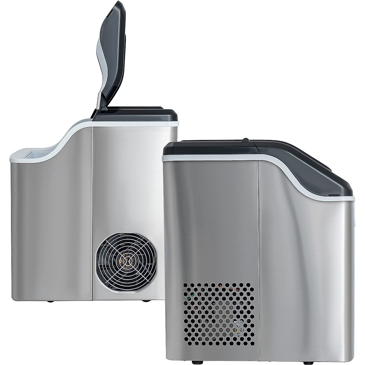 Deco Chef 44LB Countertop Nugget Ice Maker with 2.6LB Auto-Renew Basket and Automatic Cleaning, 1.8LB per Hour, First Batch in 10 Minutes, Stainless Steel