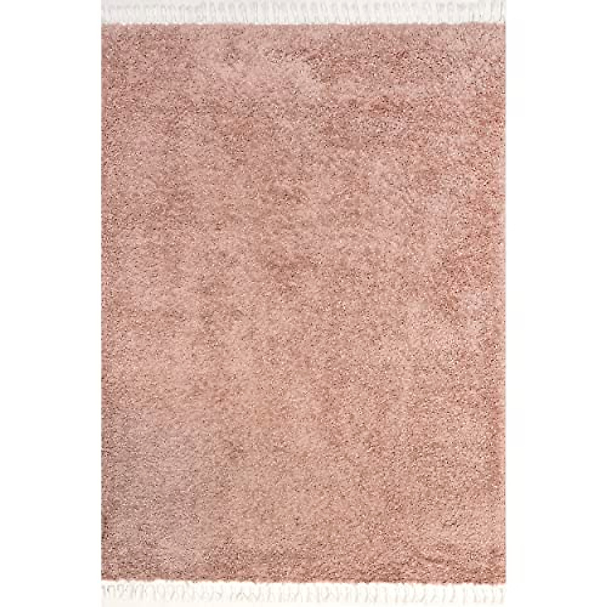 nuLOOM Neva Modern Tasseled Shag Area Rug, 5' 3" x 7' 7", Pink