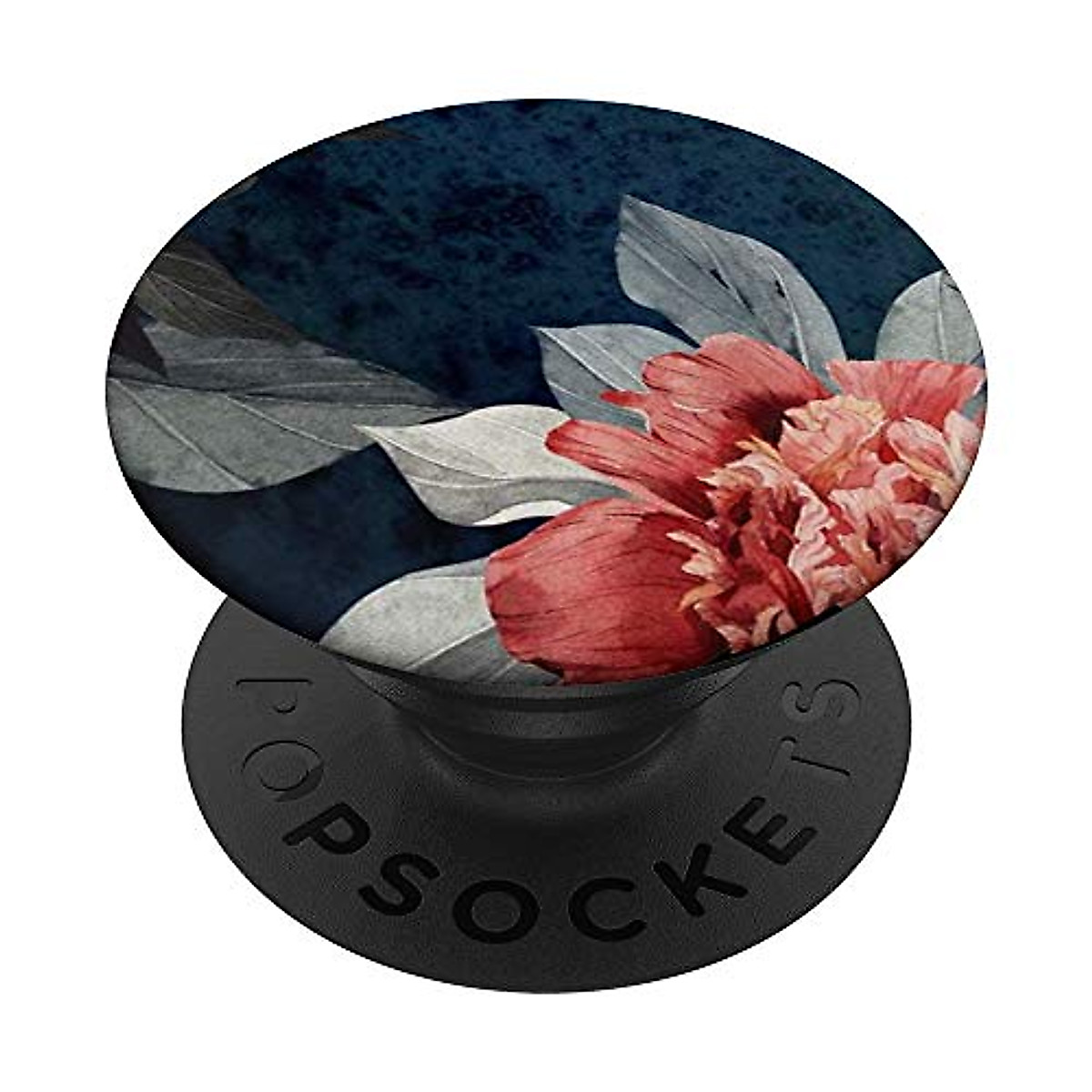 Vintage Navy Floral Pattern Phone Popper PopSockets Swappable PopGrip