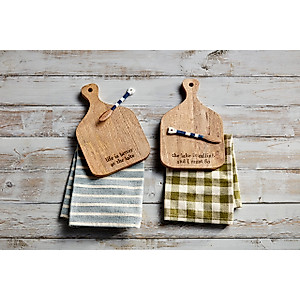 Mud Pie Life Oar Serving Set, board 10" x 6 1/2"