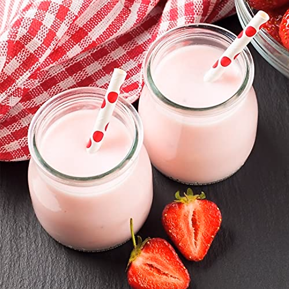 Ufrount Small Glass Decorative Bottles With Cork Lids,3.4oz Mini Yogurt Mason Jar,Set of 40,Great for Wedding Favor,DIY Projects.