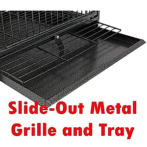 Portable Heavy Duty Travel Bird Parrot Carrier Cage Feeding Bowl Play Stand with Handle