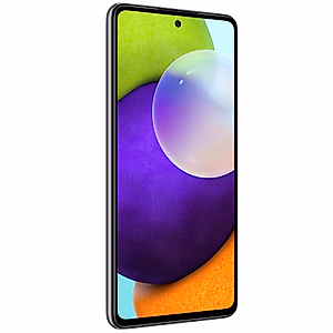 Samsung Galaxy A52 (128GB, 6GB) 6.5" Super AMOLED 90Hz Display, 64MP Quad Camera, All Day Battery, Dual SIM GSM Unlocked (US + Global) 4G Volte A325M/DS (Fast Car Charger Bundle, Awesome Black)