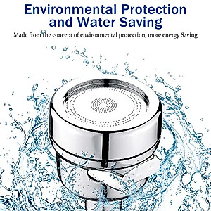 Pinkiou Faucet Sprayer Attachment, Kitchen Sink Sprayer Attachment for Faucet, 360° Rotatable Anti-Splash Faucet Aerator Faucet Nozzle with 3 Modes Adjustment