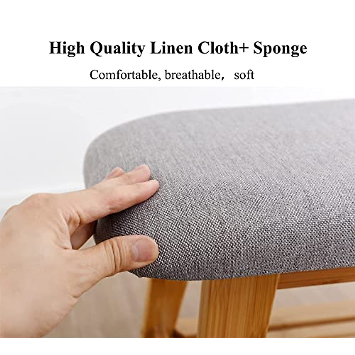 SOBIBO Shoe Entryway Bench, Bamboo Shoe Rack Bench, Organizer with 2 Tier Storage Simple Style Good Load Bearing, Ideal for Entryway Hallway Living Room,(Nature,35.4'')