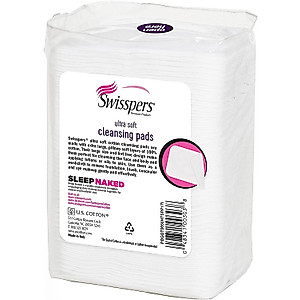 Swisspers Premium Ultra Soft Facial Cleansing Cotton Pads 50 ea (Pack of 4)