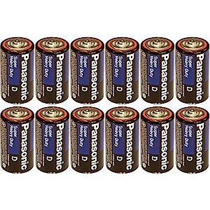 Panasonic Heavy Duty D Batteries X 12