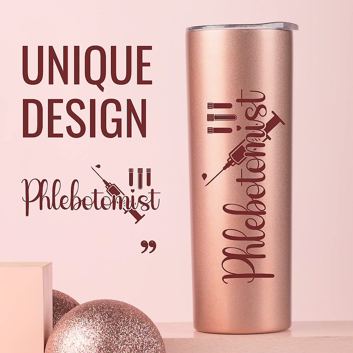 Onebttl Nurse Gifts for Women - Phlebotomy Gifts - Phlebotomist Graduation Gifts - Nurse Week Day Gifts - Gift Ideas for Nurses, 20oz Nurse Insulated Tumbler Cup with Straw