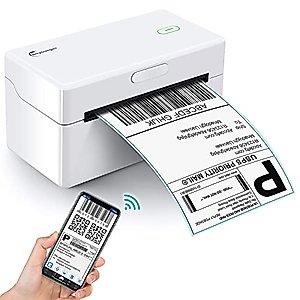 Label Printer - 180mm/s Wireless Shipping Label Printer, 4×6 Commercial Direct Thermal Label Printer for Shipping Packages, Label Maker, Compatible with USPS, UPS, Support BT (Contact CS for Driver)
