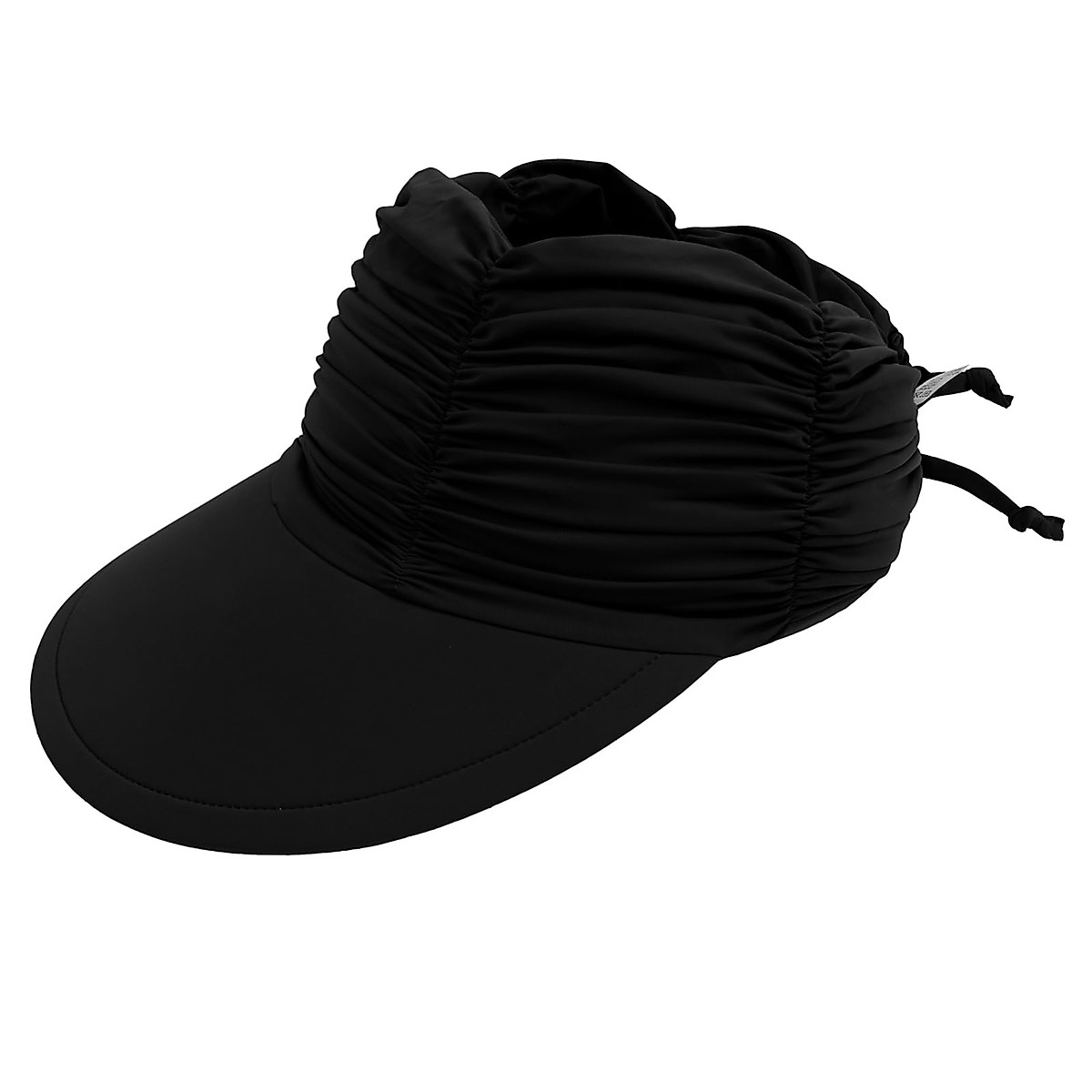 Koreshion Women's Sun Visor Hat Wide Brim Summer UPF 50+ UV Protection Visor Hat Adjustable Beach Golf Sport Visor Cap Black