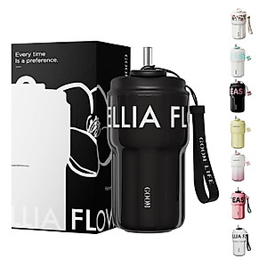 GOOM 18oz Travel Coffee Mug Tumbler with Lid and Straw, 18/10 Stainless Steel, 6-Layer Insulation, Spill Proof|Leak Proof Tumbler with Straw Mouth Rotary Lock, Coffee Mugs for Men, Women - Black